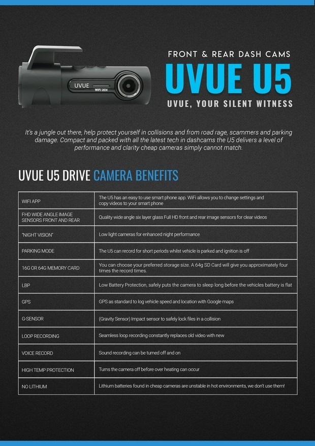 UVUE Dash Cams - Nu Line